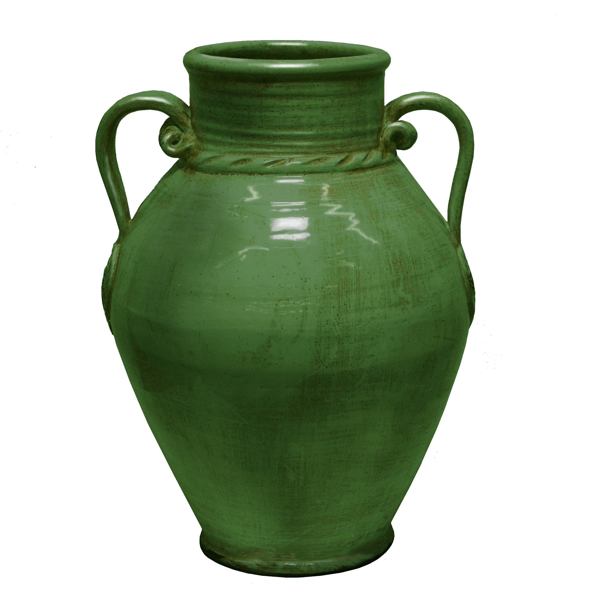 Roman Jar 20.5" Green, Luxury Decorative Terracotta Jar | Winward Home