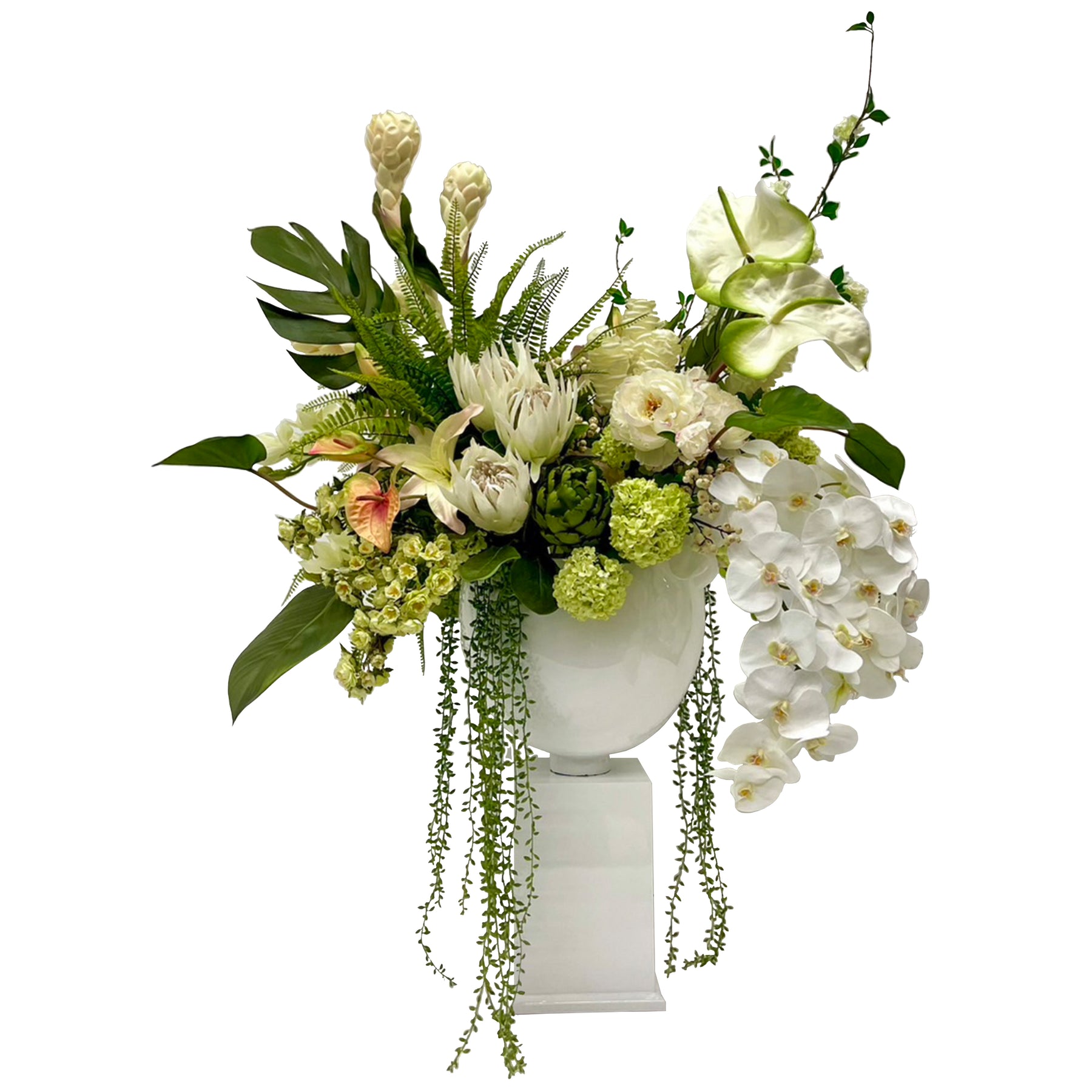 Handcrafted Luxury Tropical Foyer Centerpiece Arrangement | Winward Home